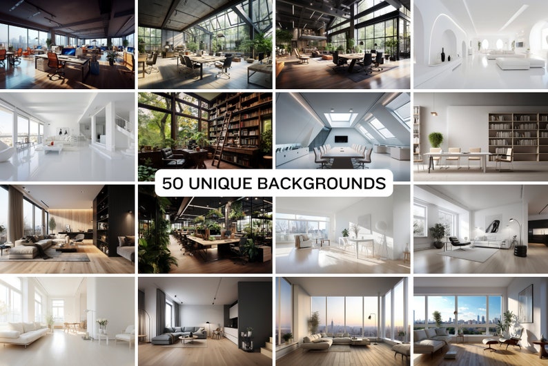 50 Zoom Virtual Backgrounds | Set | Appartments | Office Background ...