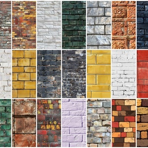 Huge Pack (180 Pcs) of Brick Seamless Pattern, Game, Rustic, Vintage ...