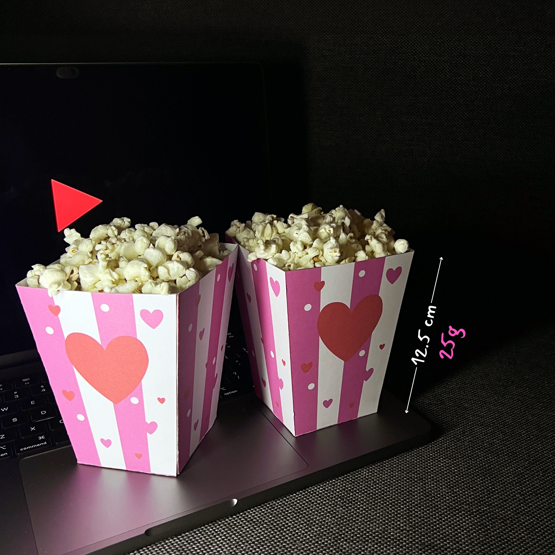 Valentine's Day Popcorn Box Bag Printable Template, Love, Party Favors ...