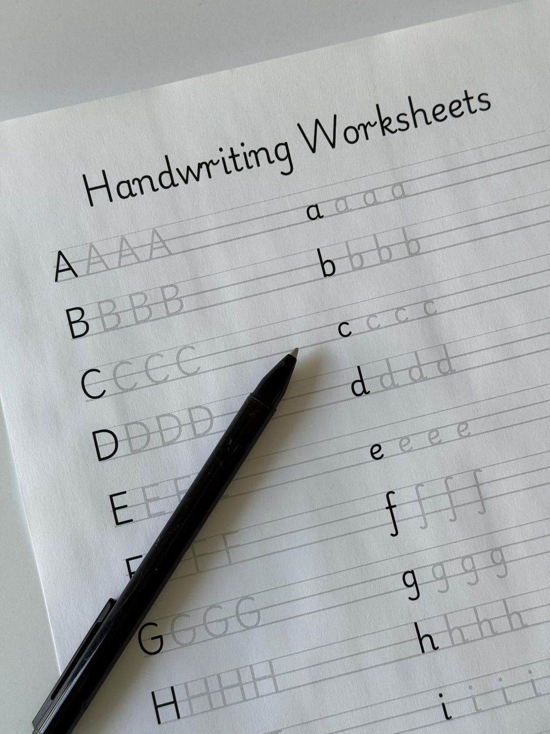 Printable Handwriting Worksheets Letters and Numbers for Middle School ...