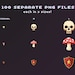 100 Pixel Art Icons - Psd Bundle File + 100 PNG Files, Each in 3 Sizes ...