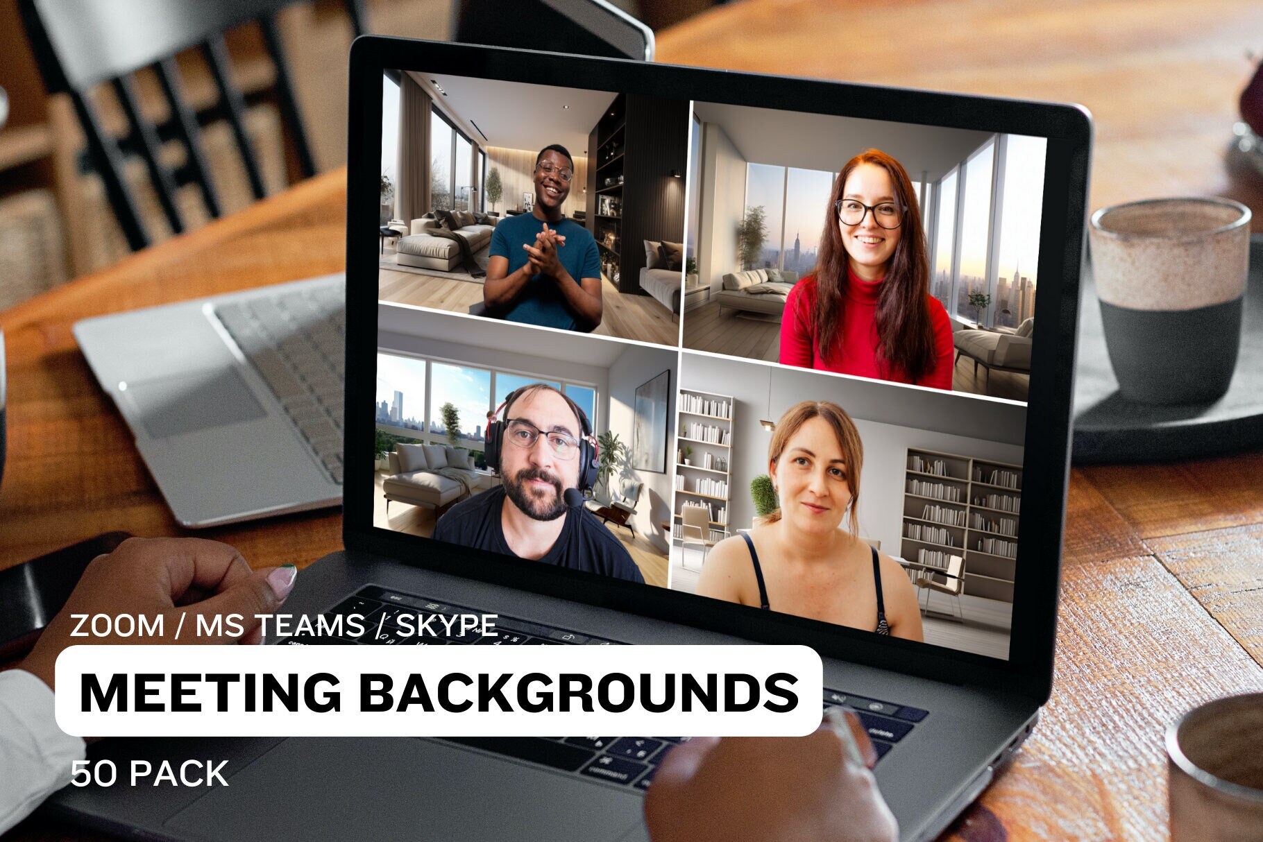 50 Zoom Virtual Backgrounds Set Appartments Office - Etsy