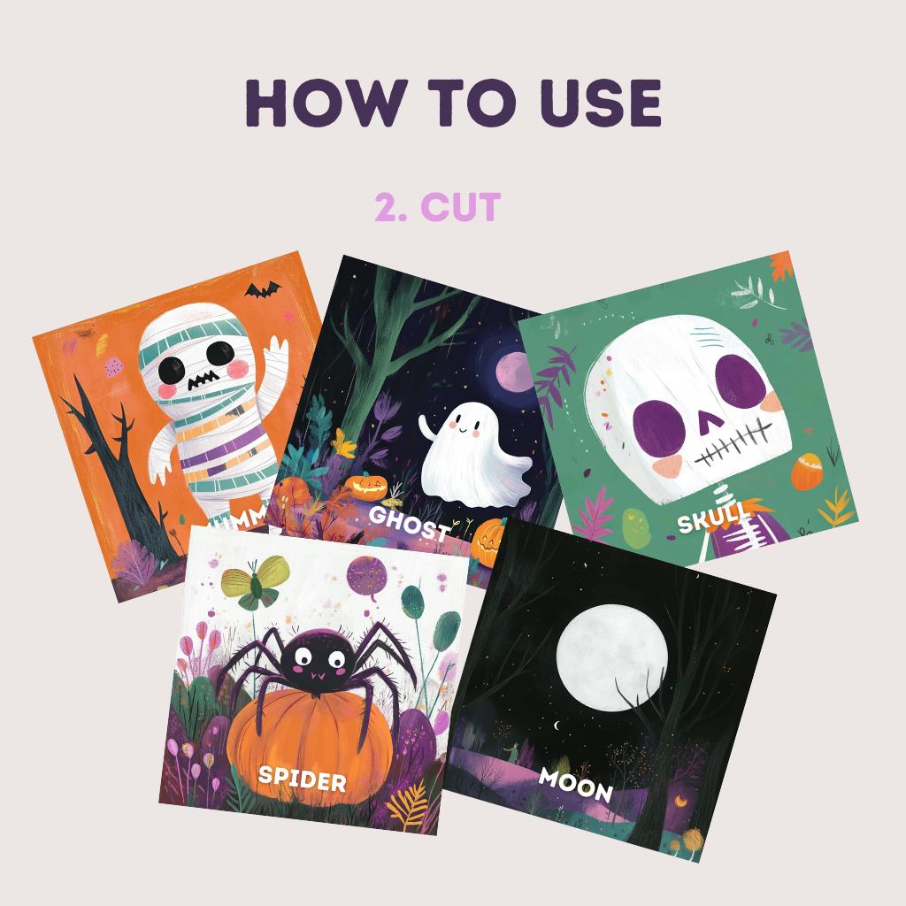 Halloween Memory Game for Kids, Halloween Matching Board Game ...