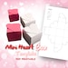 Mini Paper Heart Box Template - PDF Printable - DIY - Valentines Day ...