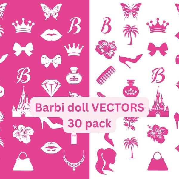Barbie Symbols Svg - Etsy