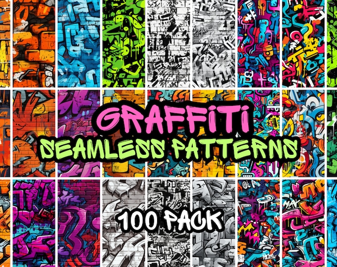 Huge Pack 100 Pcs of GRAFFITI Seamless Patterns Backgrounds 1024x1024 ...