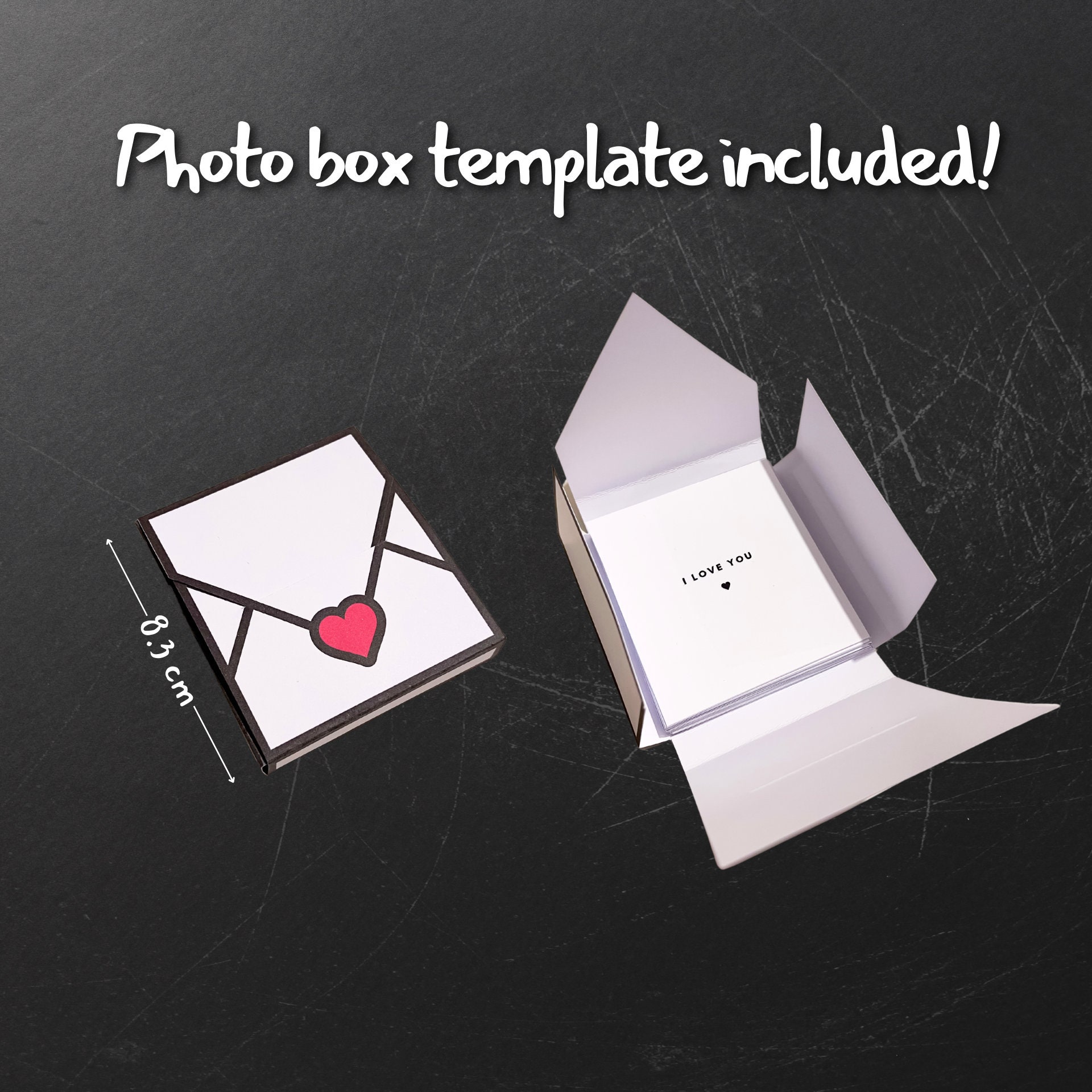 Photos Box Canva Template, Personalized Gift, Valentine's Day, Birthday ...