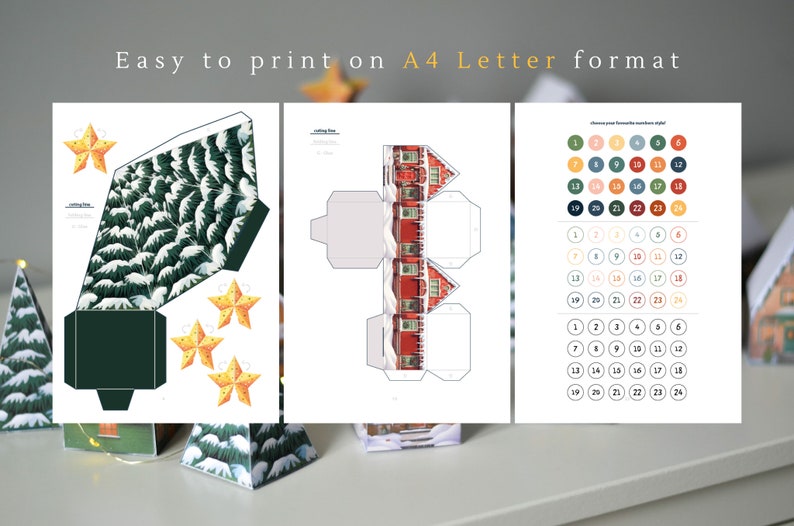 Printable Advent Calendar, Countdown to Christmas, Paper Christmas ...