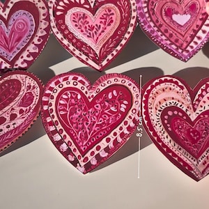 Printable Vintage Hearts Garland | Retro Heart Banner | DIY Valentine’s ...