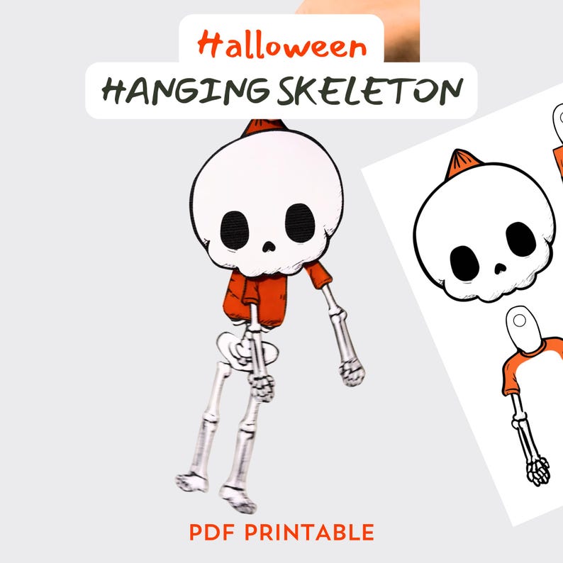 Halloween Decoration Hanging Paper Doll Skeleton Skull Autumn Home ...