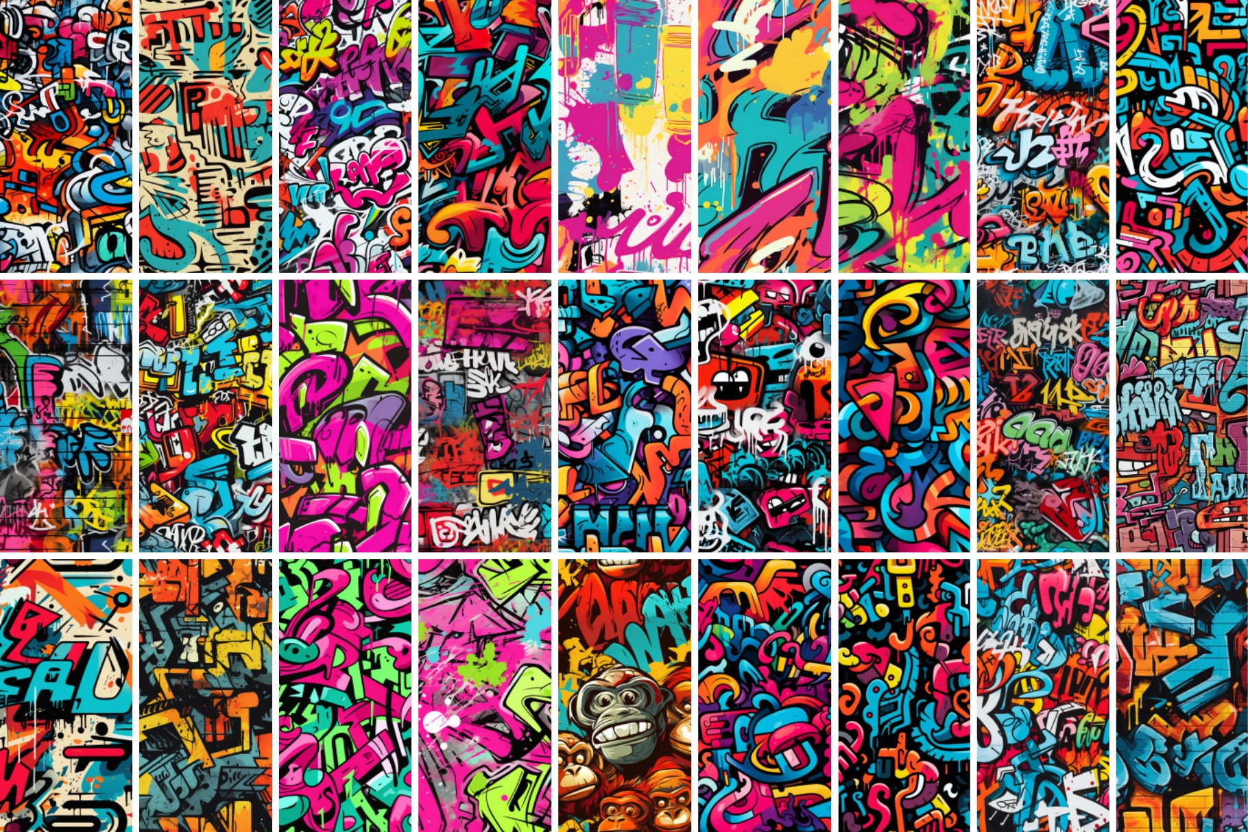 Huge Pack (100+ Pcs) of GRAFFITI Seamless Patterns Backgrounds ...