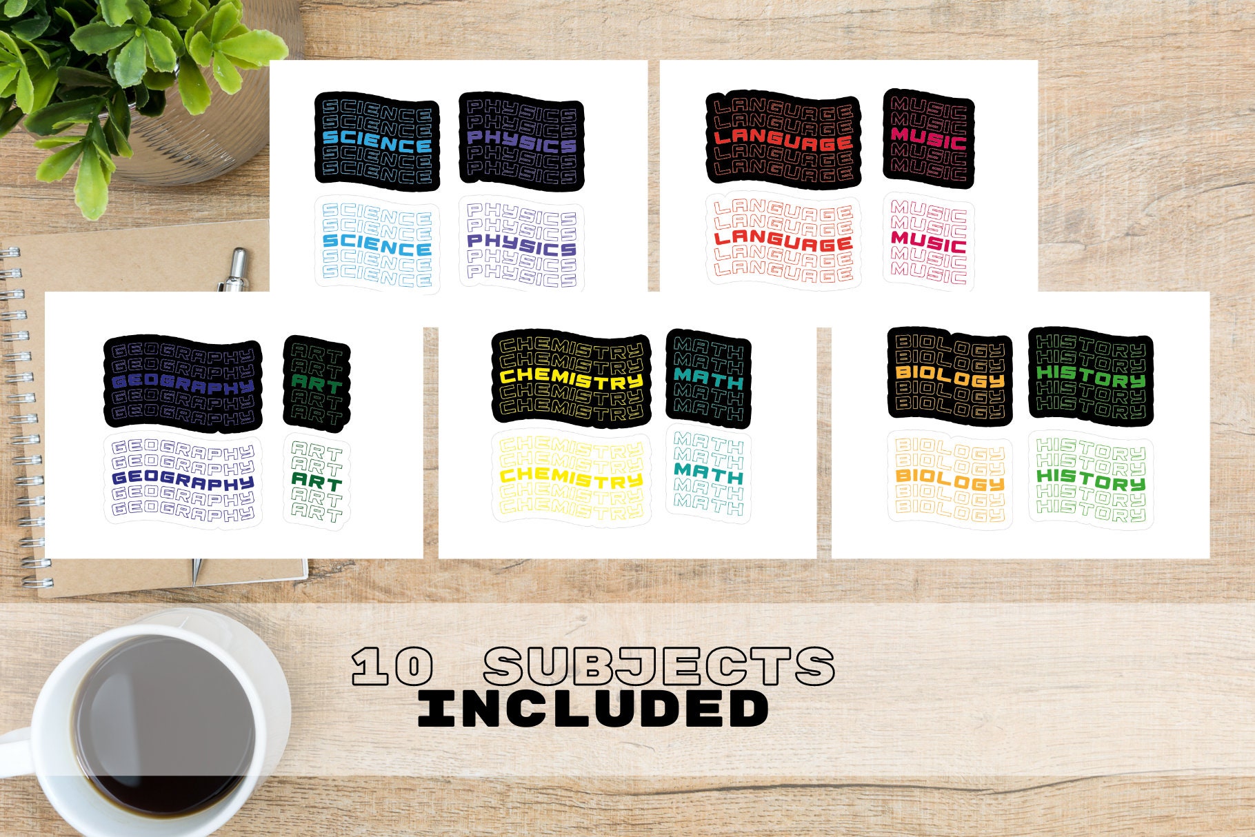 School Notebook Subject Labels | Stickers | Back to School Organisation ...