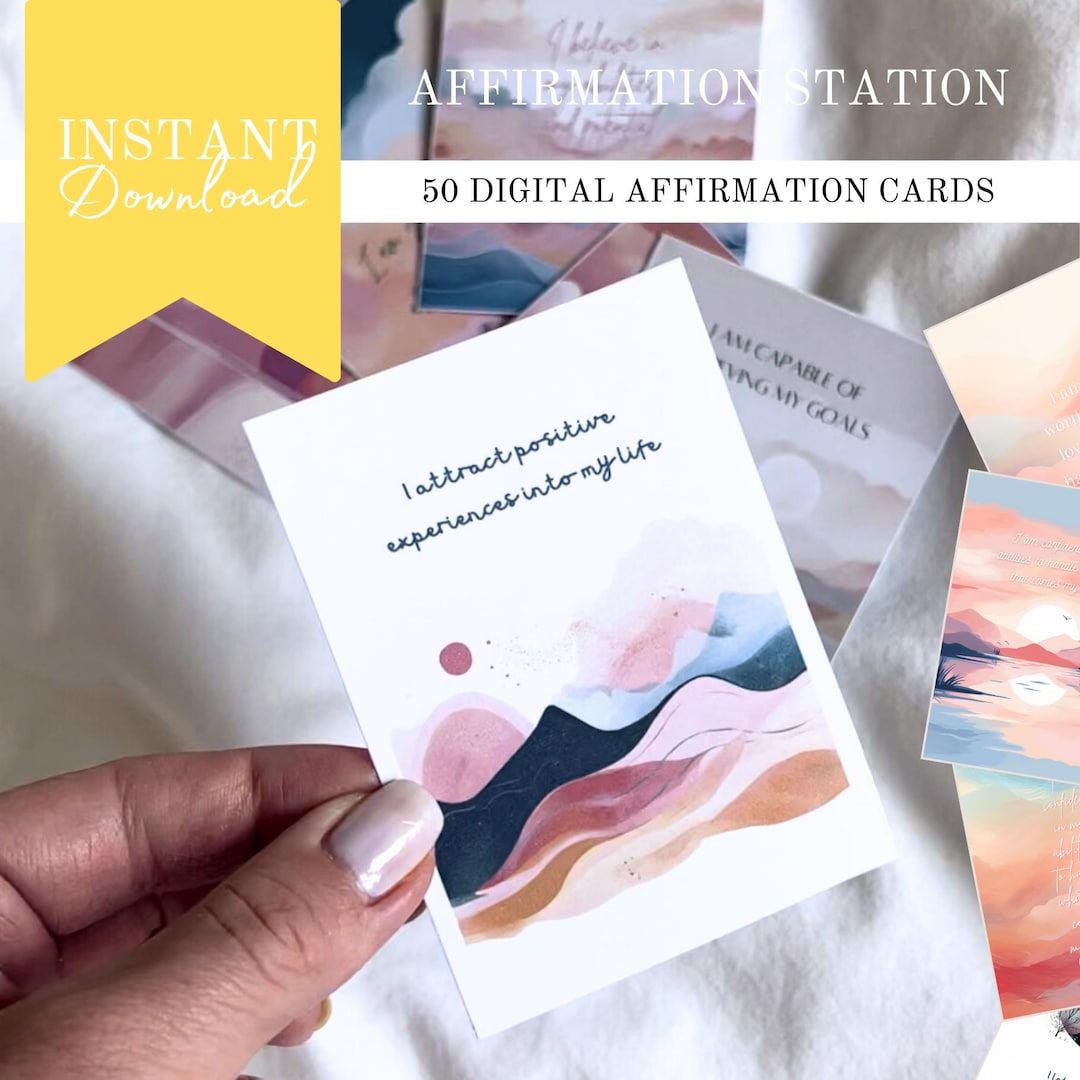Affirmation Station Cards, Positive Quote Flash Cards, Affirmations ...