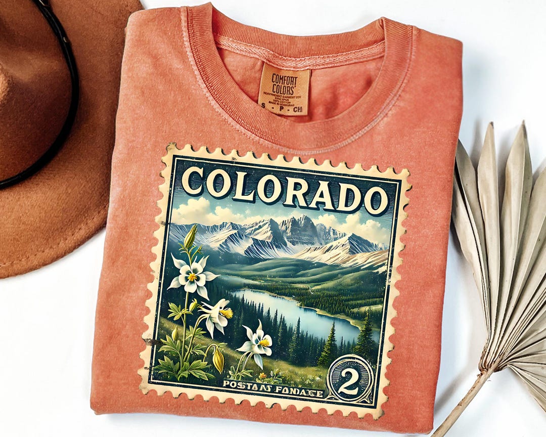 Colorado State Postal Stamp PNG Design Digital Download, Vintage State ...