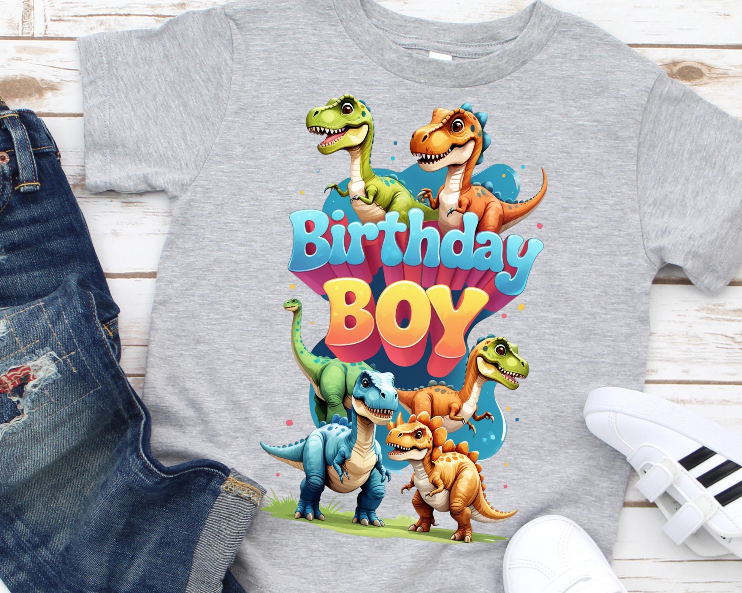 Dinosaur Birthday Boy PNG, T-REX Birthday Png, Birthday Boy Dinosaur ...