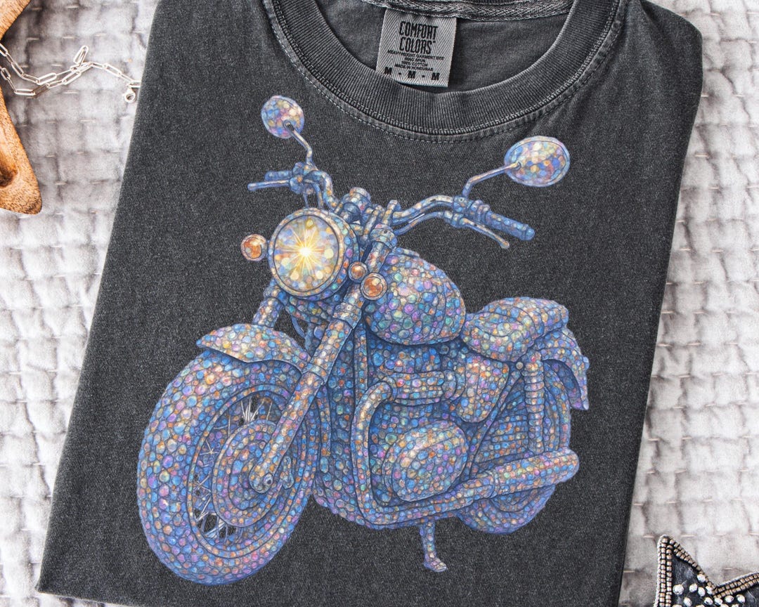 Bling Motorcycle PNG, Rhinestone Biker Graphic, Glam Motorcycle ...