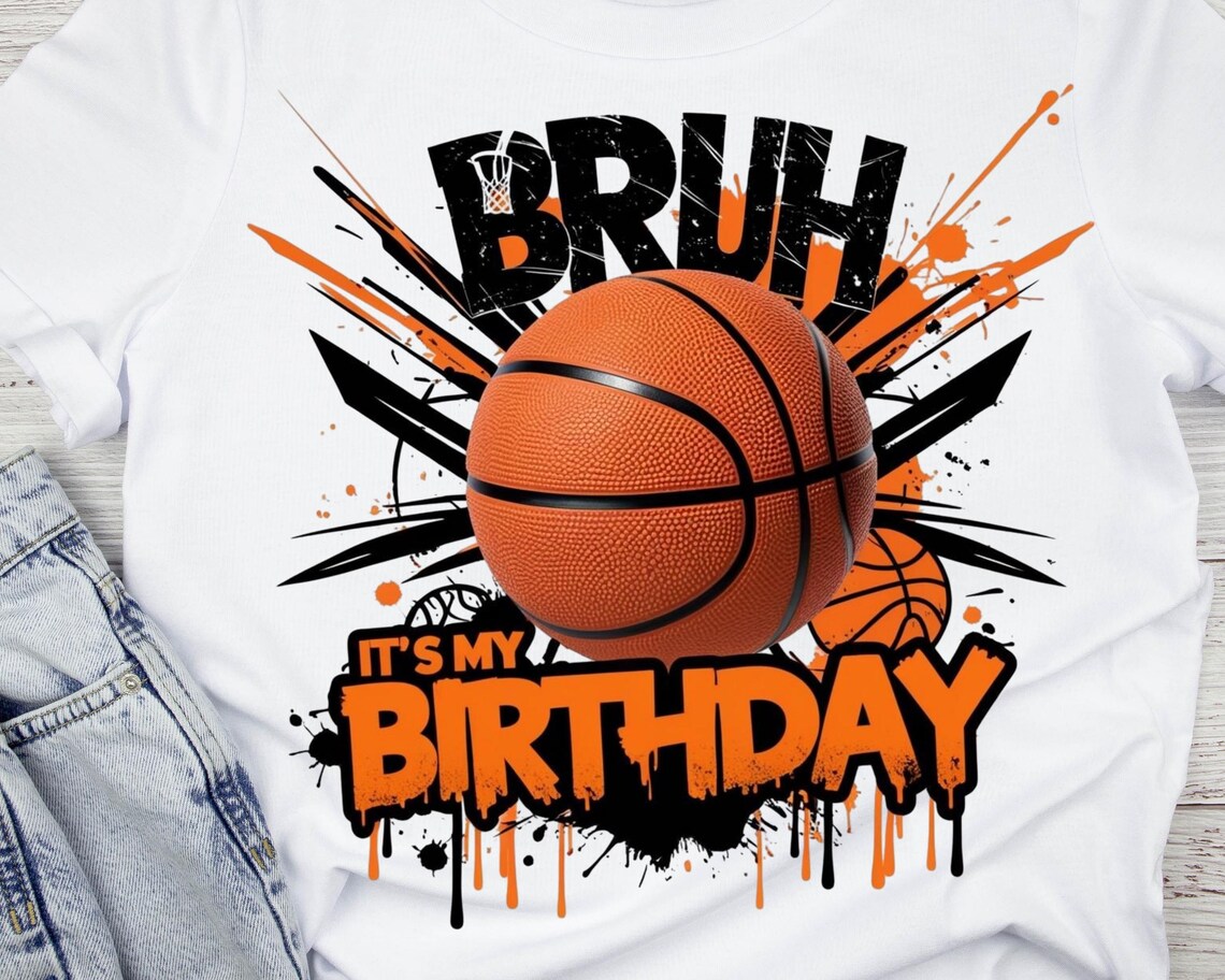 Birthday Boy Basketball PNG, Birthday Basketball Sublimation Design ...