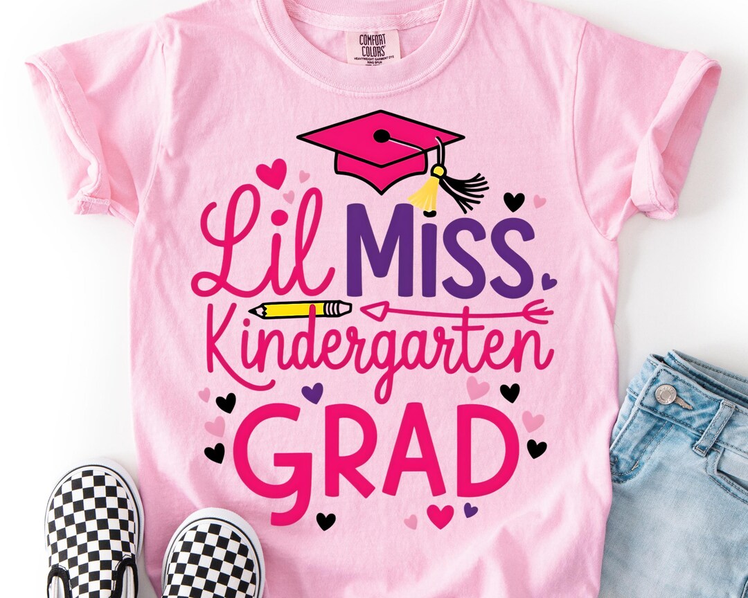 Lil Miss Kindergarten Grad PNG, End of School Png, Last Day of School ...