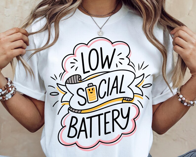Low Social Battery PNG, Introvert Aesthetic Digital Download, Funny ...