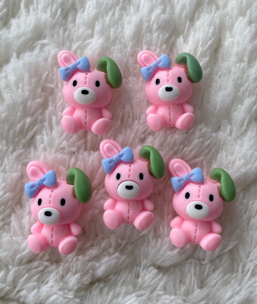 18mm Kids Baby Resin Cute Pink Cartoon Rabbit Cabochon Flatback, DIY ...