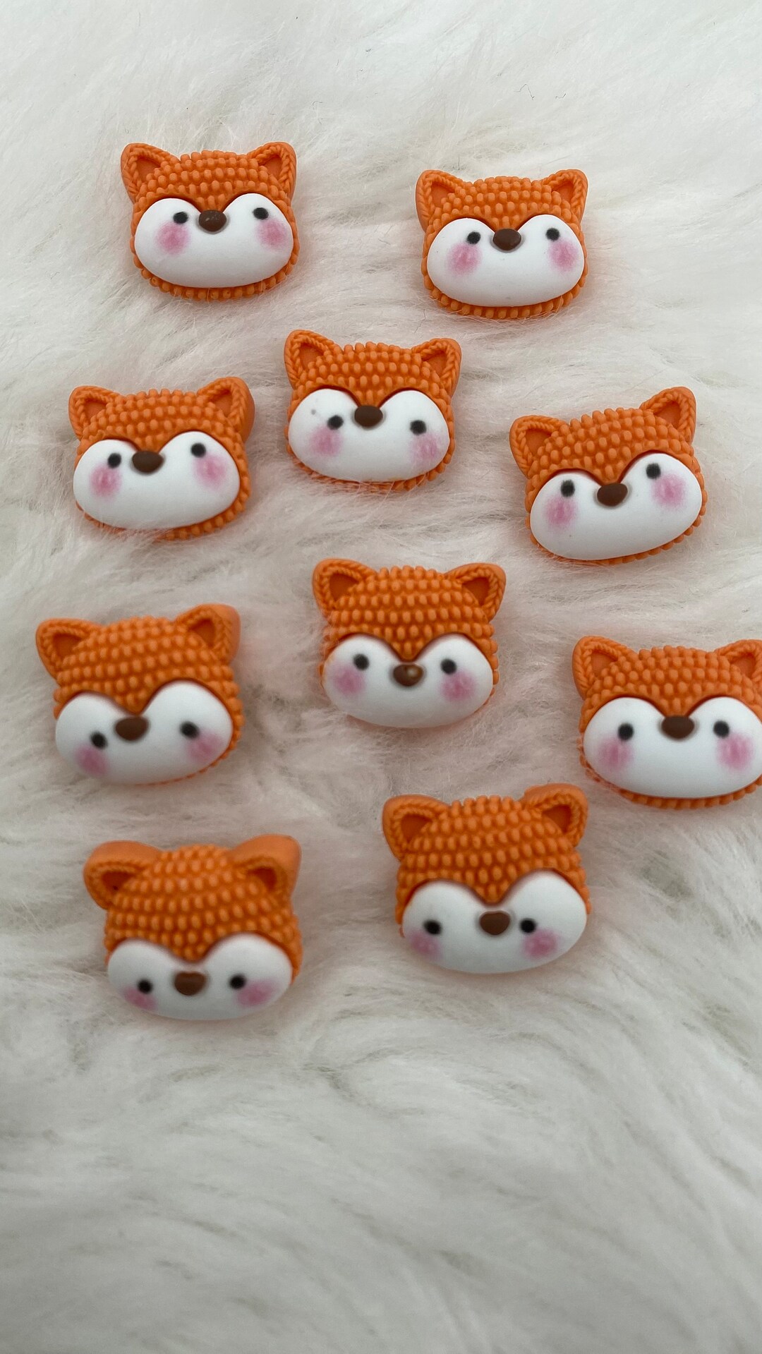 Kids Baby Resin Fox Cartoon Flatback Cabochon, DIY Hair Accessories ...