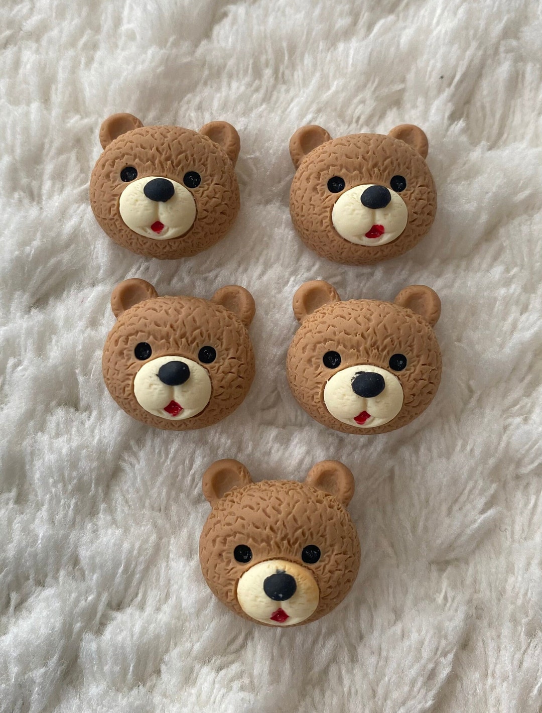 2cm Kids Baby Resin Cute Baby Brown Bear Flatback Cabochon, Children ...