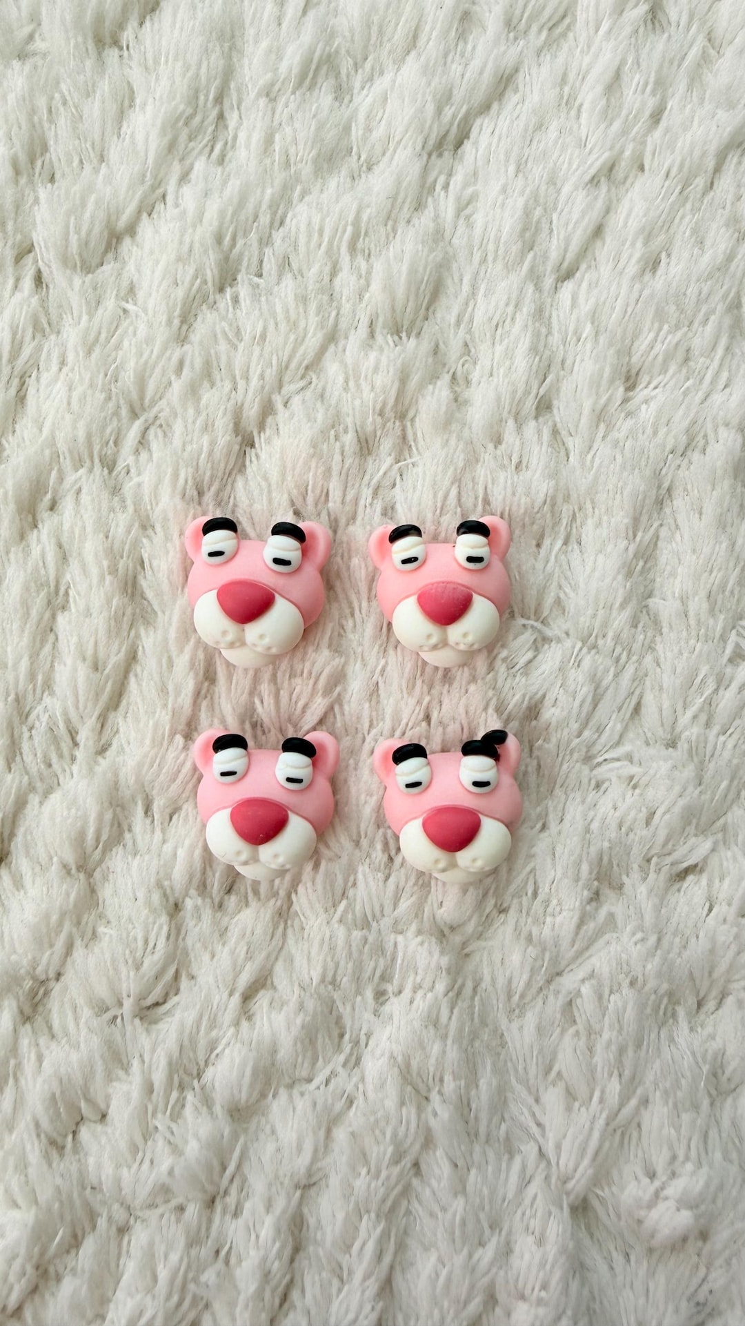 19mm Kids Baby Pink Panther Head Flatback Cabochons | Cute Cartoon ...