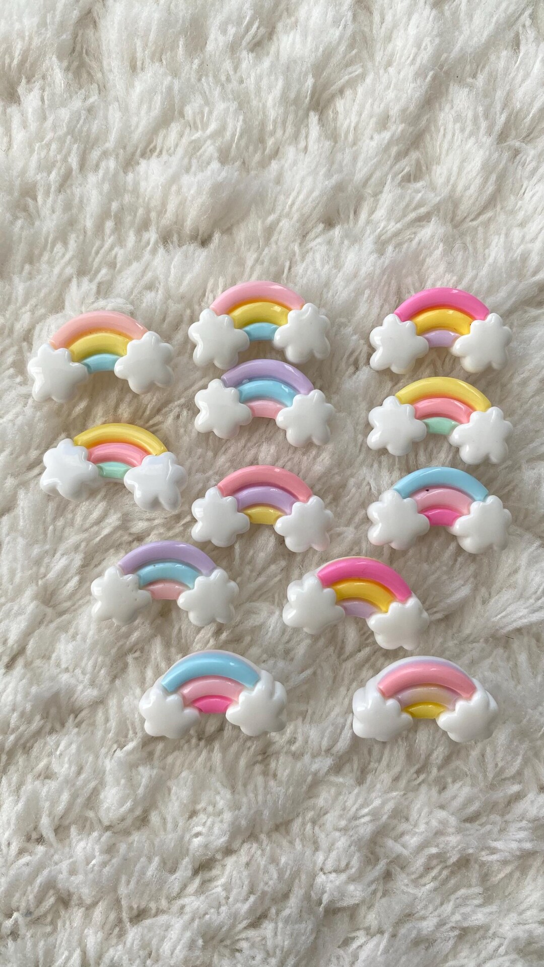 Rainbow Cloud Resin Cabochons, 11mm, Kids DIY Craft Supplies - Etsy