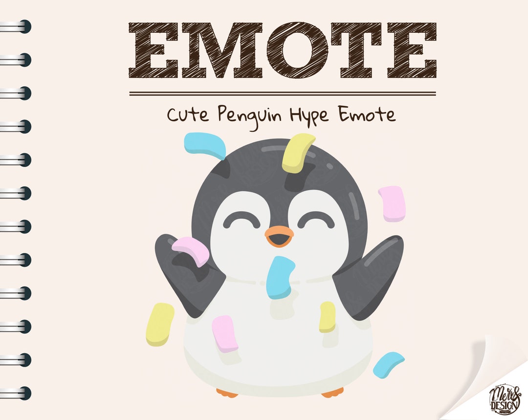 Cute Penguin Emote: Cute Penguin Hype Emote | Perfect for Twitch ...