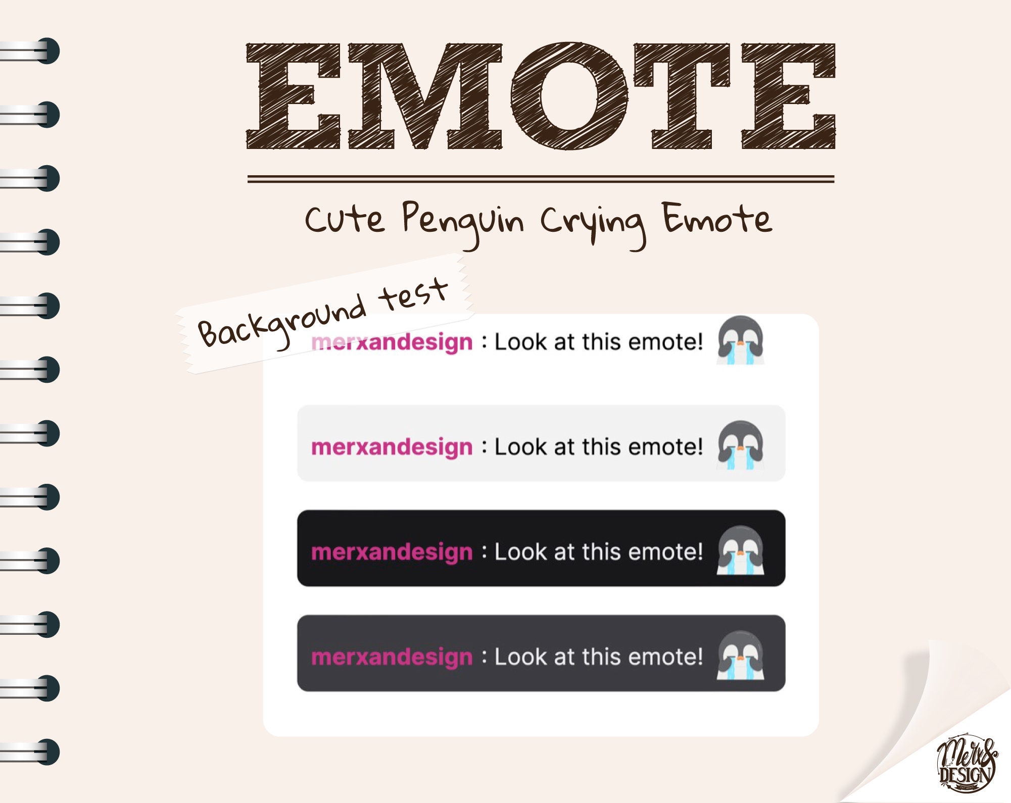 Cute Penguin Emote: Cute Penguin Crying Emote | Perfect for Twitch ...