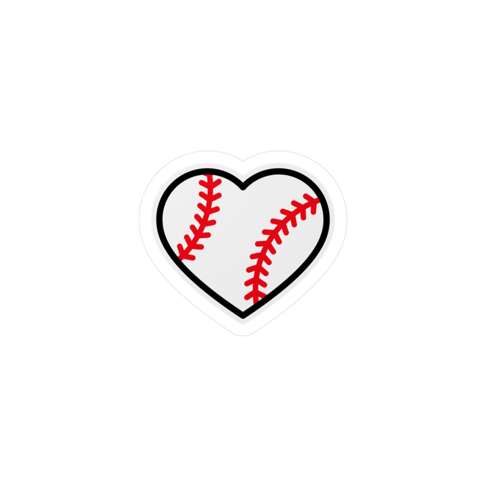 Baseball Sticker, Baseball Heart Sticker, Water Bottle Sticker, Kindle ...