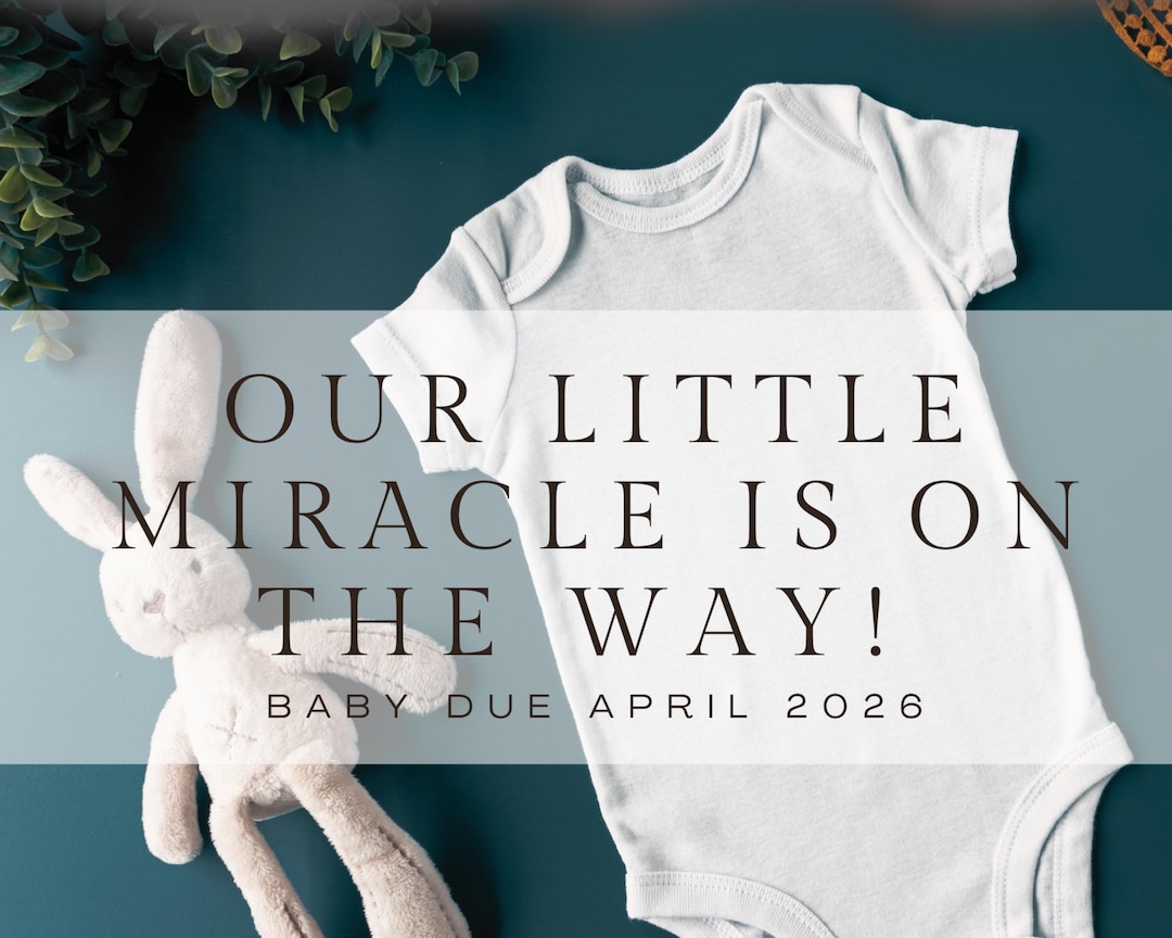 Editable Pregnancy Announcement Template | Canva Digital Download | Our ...