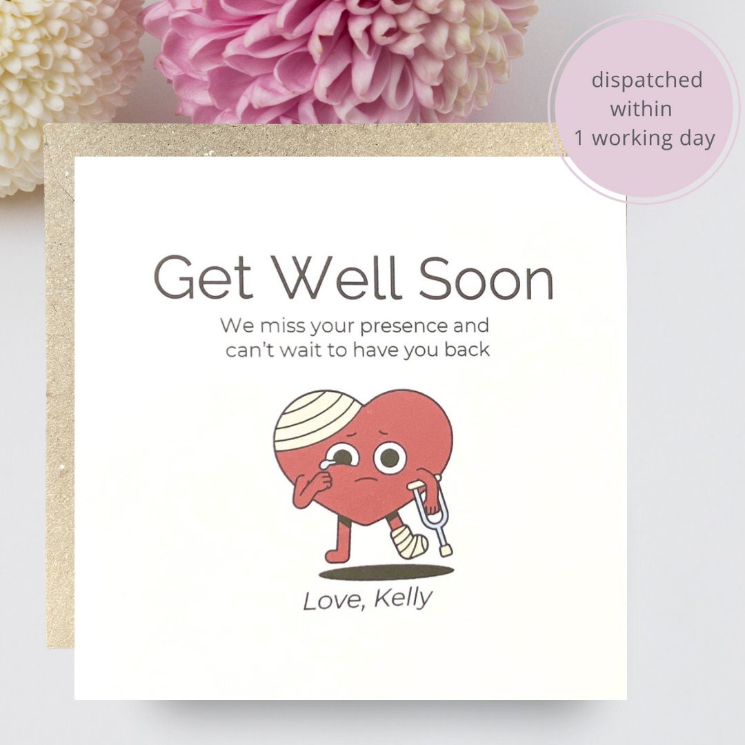 Delicate Wishes Get Well Soon Card for a Speedy Recovery and Warm ...