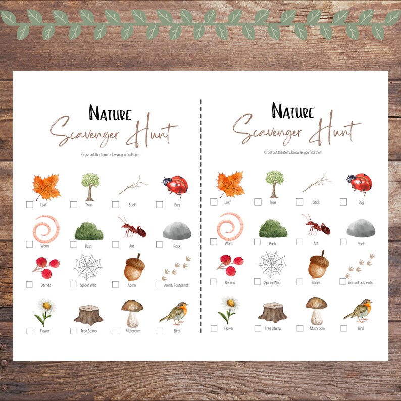 Nature Scavenger Hunt| Printable Scavenger Hunt| Scavenger Hunt for ...