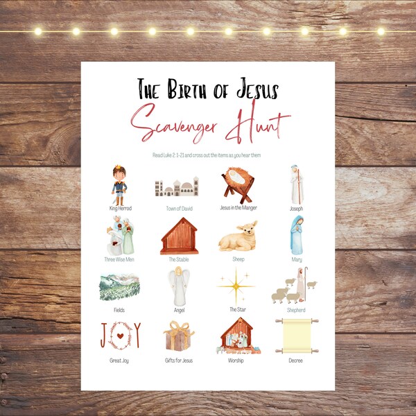 Jesus Scavenger Hunt for Kids - Etsy
