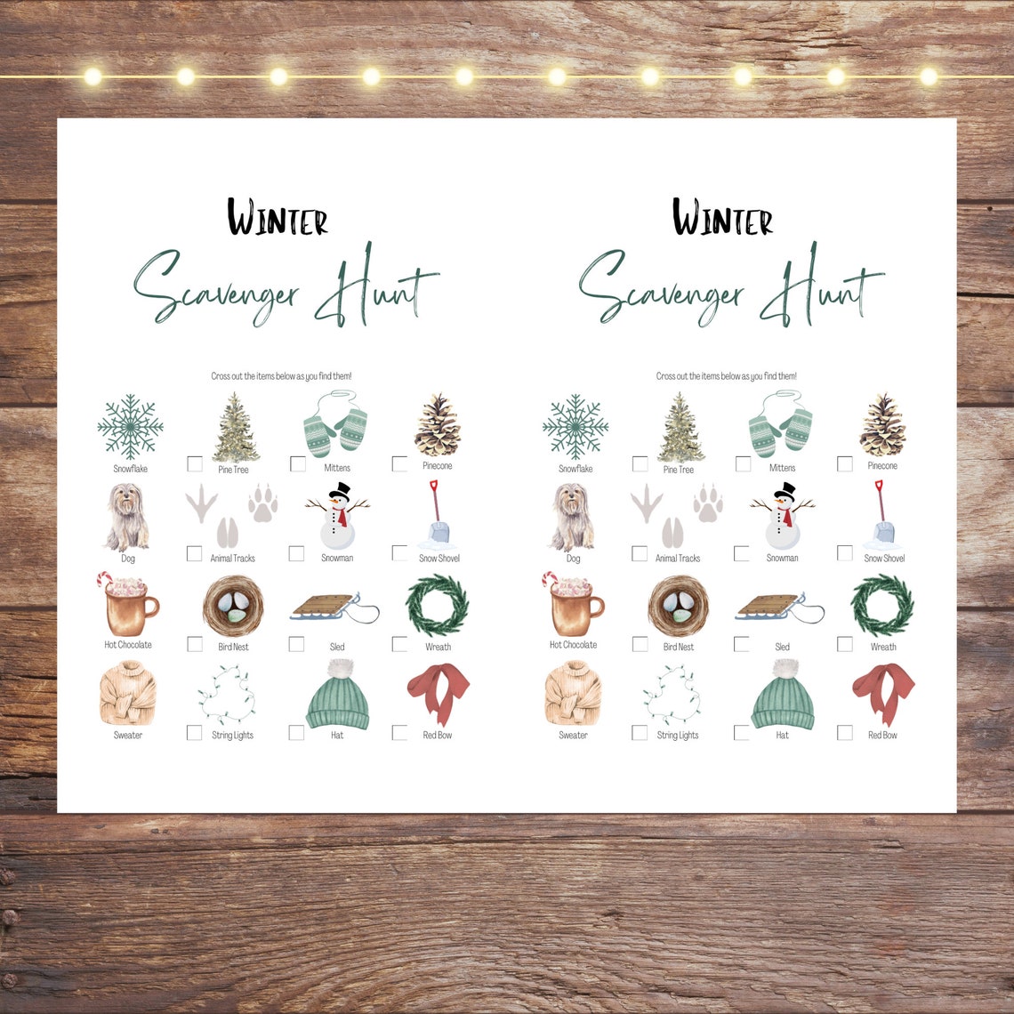 Winter Scavenger Hunt | Printable Scavenger Hunt | Scavenger Hunt for ...