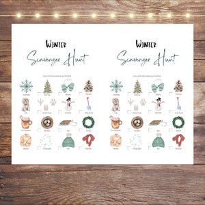 Winter Scavenger Hunt | Printable Scavenger Hunt | Scavenger Hunt for ...