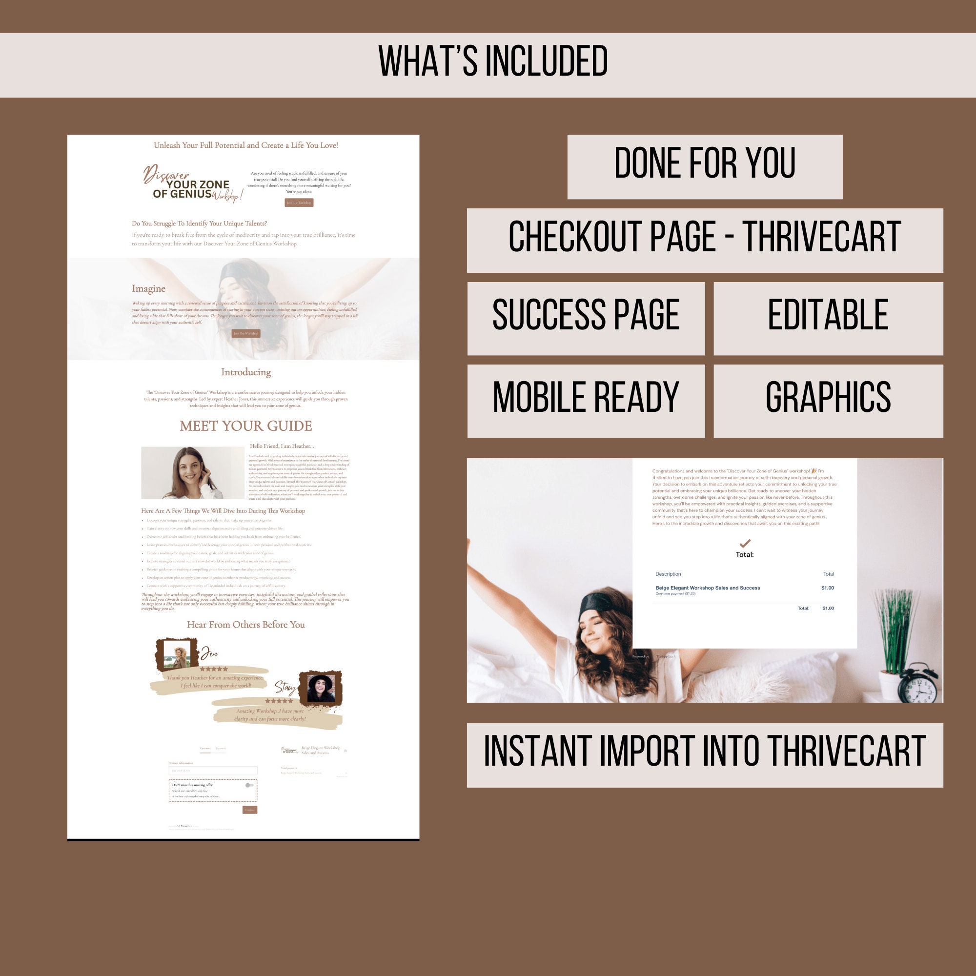 Elegant Thrivecart Sales & Success Page Template - Etsy