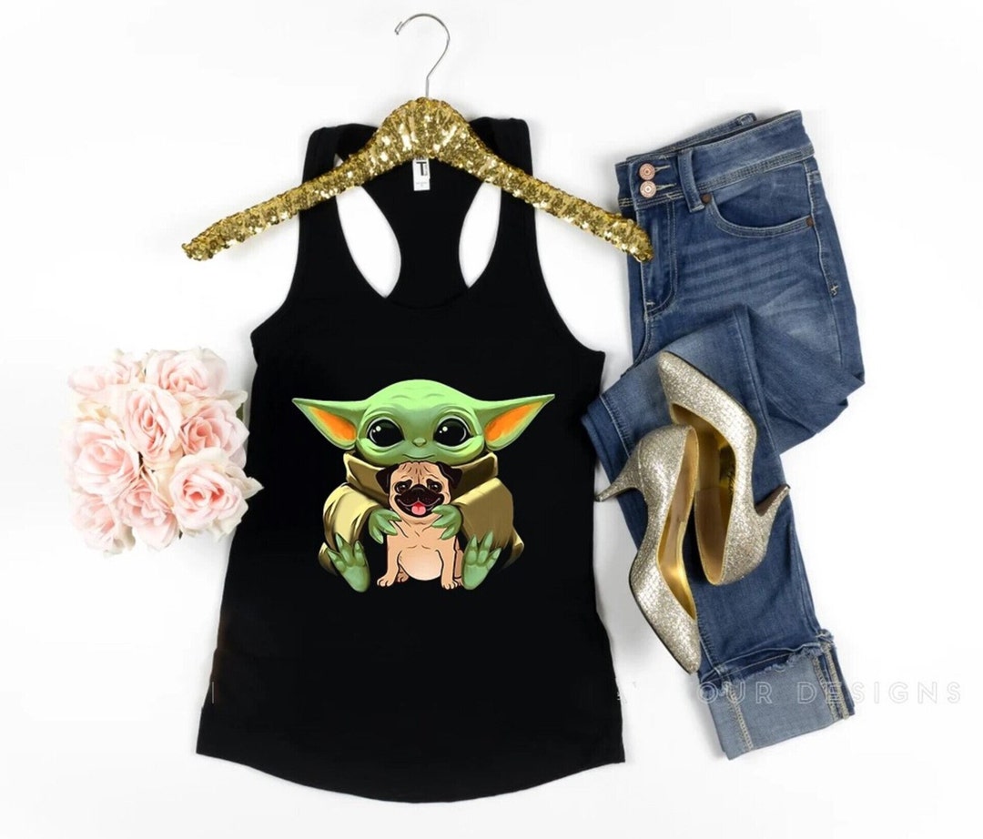 Grogu Hug Pug Dog Cute Digital PNG Baby Yoda Star Wars Movie - Etsy