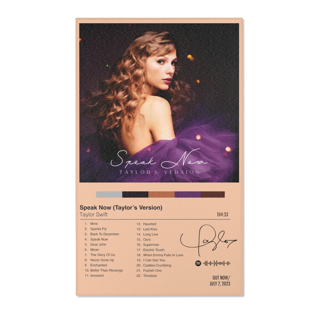 Taylor Swift Speak Now Album Area Rug - Etsy