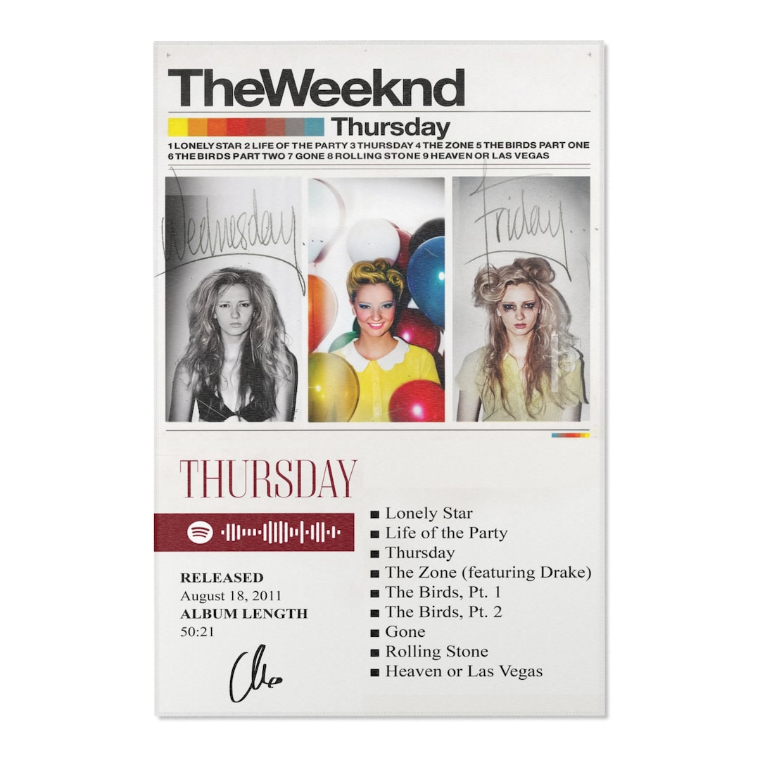The Weeknd's Thursday Album Rug - Etsy