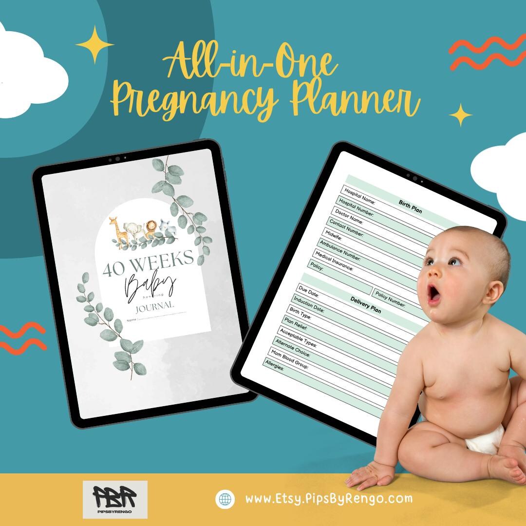Printable Pregnancy Planner Bundle for Expecting Moms – 6 Templates ...