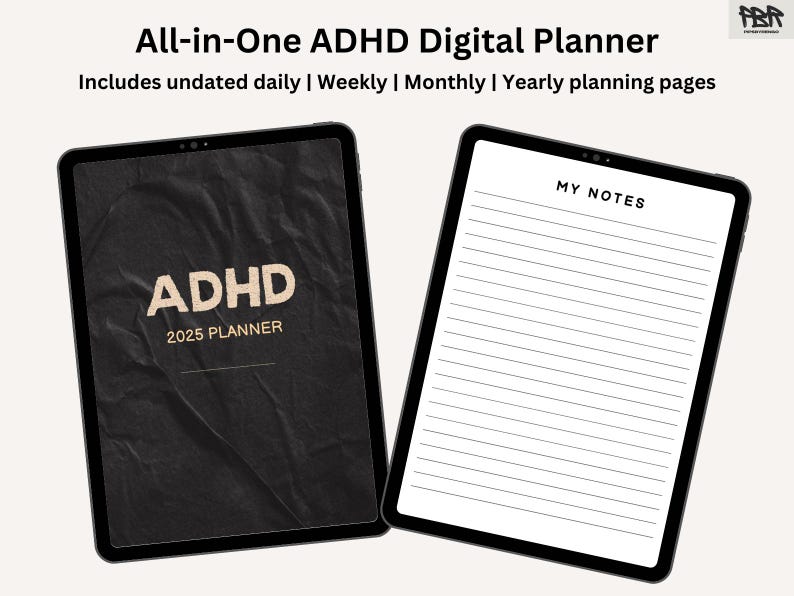 ADHD Digital Planner: Neurodivergent Mind, Undated (digital Download ...