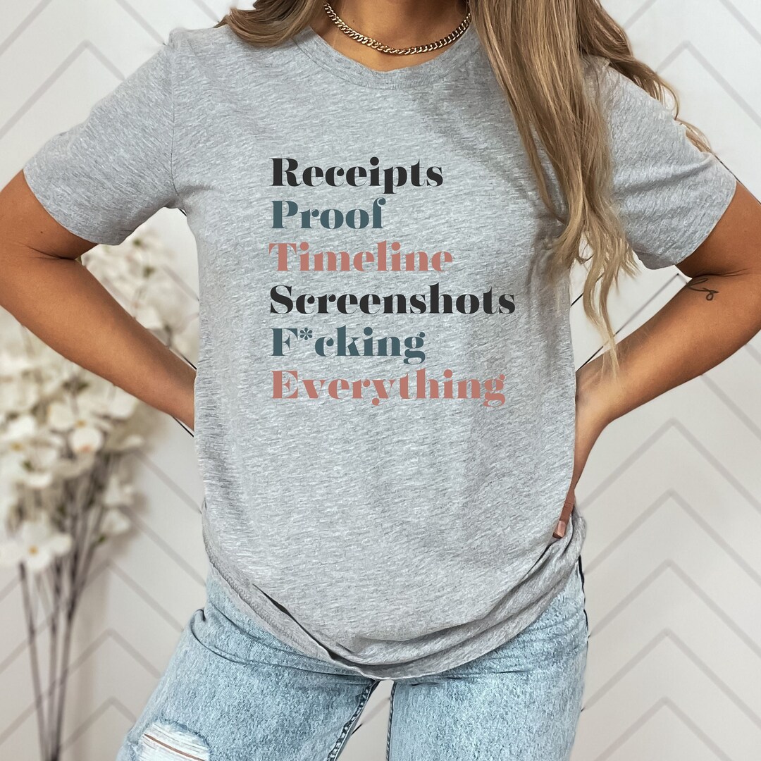 Receipts, Proof, Timeline, RHOSLC T-shirt, Monica Garcia, Bravo, Unisex ...