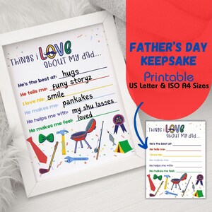 Father's Day Printable Keepsake Father's Day Gift Classroom Father's ...