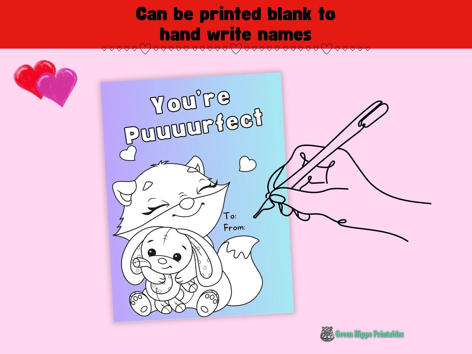 Editable Valentines Day Coloring Valentine Cards Printable Kids ...