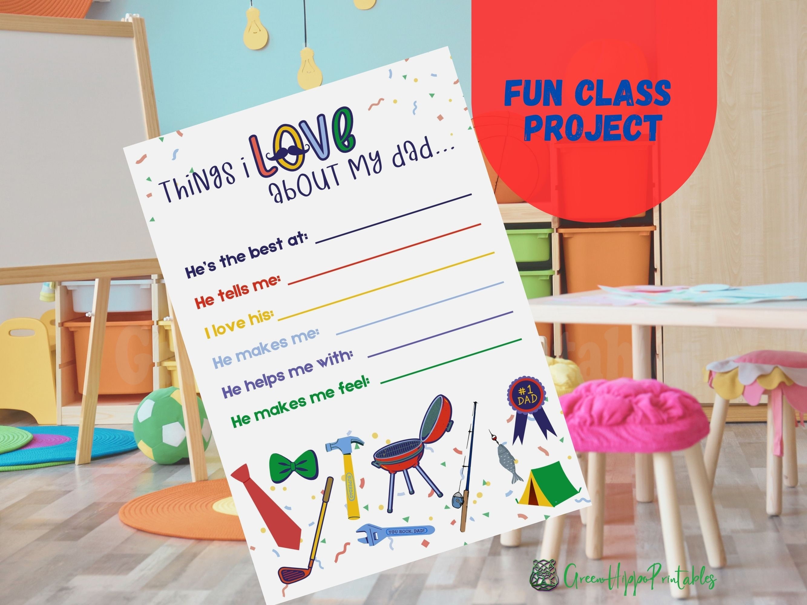 Father's Day Printable Keepsake Father's Day Gift Classroom Father's ...