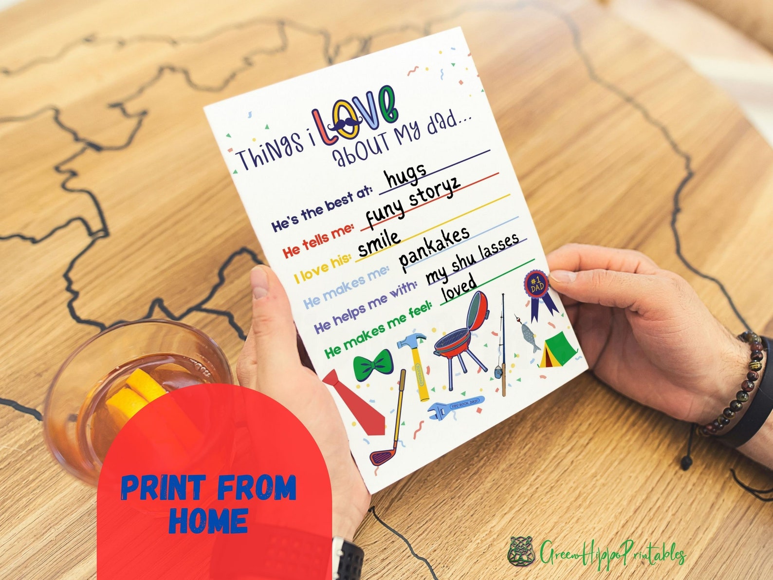 Father's Day Printable Keepsake Father's Day Gift Classroom Father's ...