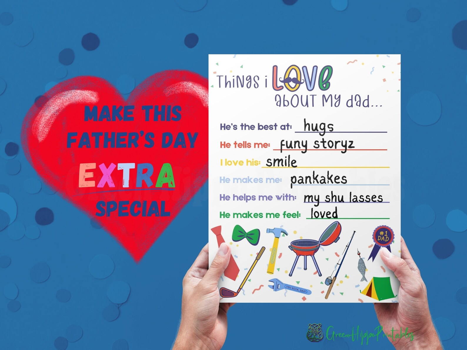Father's Day Printable Keepsake Father's Day Gift Classroom Father's ...