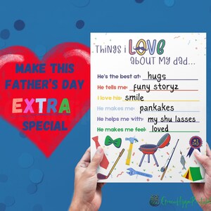Father's Day Printable Keepsake Father's Day Gift Classroom Father's ...